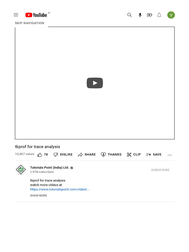 Tkprof For Trace Analysis Youtube Pdf Pl Sql Data Management Software
