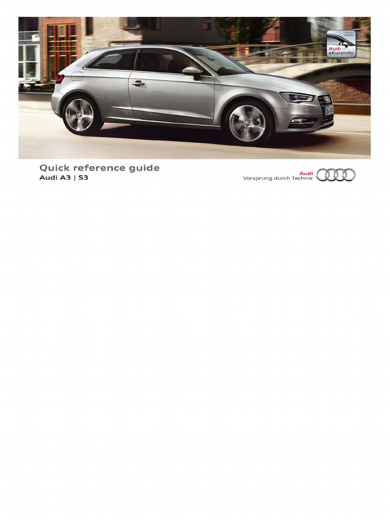 Audi A3 Quick Reference Guide | PDF | Automatic Transmission | Manual ...