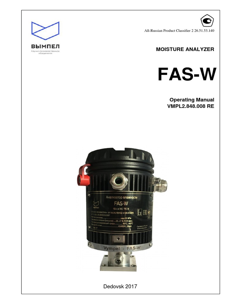 Operation Manual For FAS-W | PDF | Flow Measurement | Power Supply
