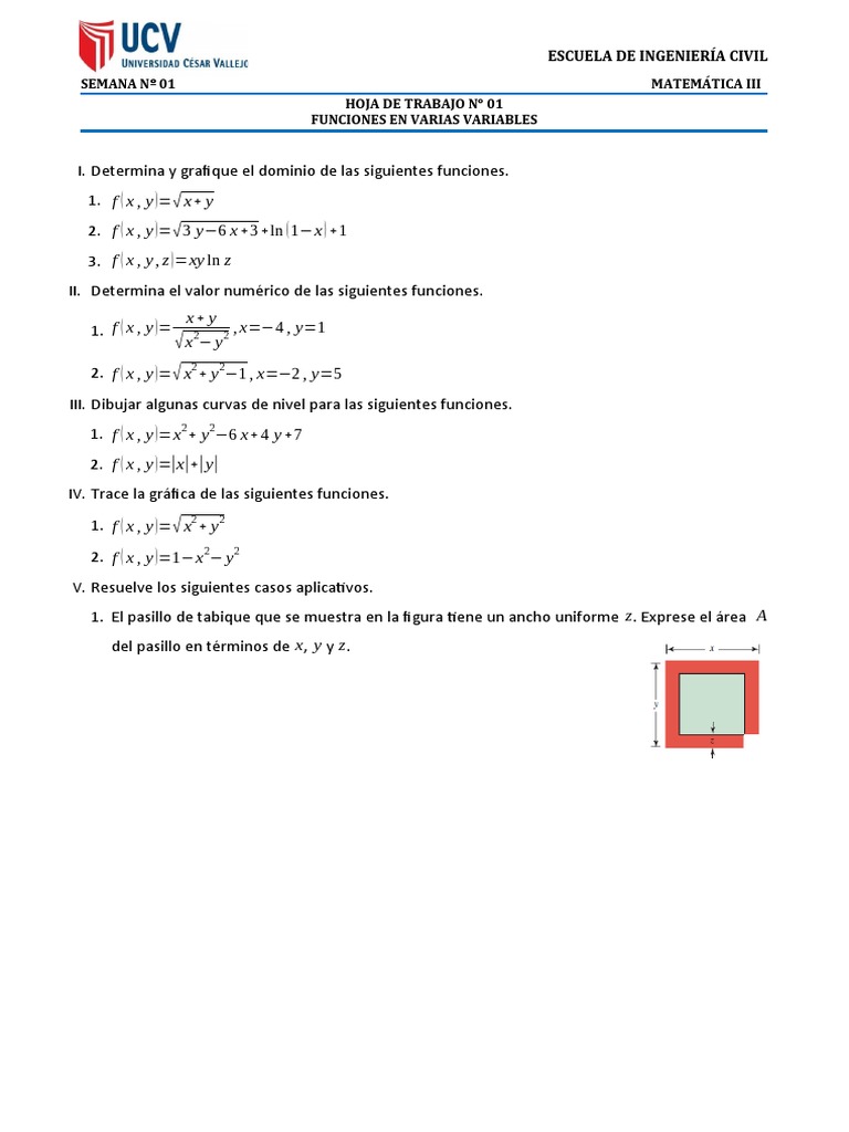 Ht-01-Funciones en Varias Variables 02 | PDF