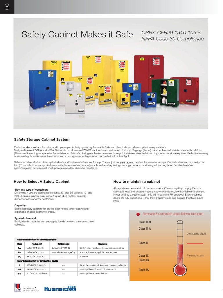 Safety Cabinets For Chemicals Storage | PDF | Chemical Substances ...
