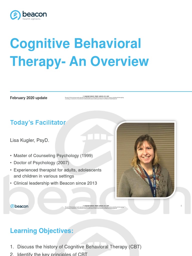 An Overview Of Cognitive Behavioral Therapy Webinar Slides Pdf