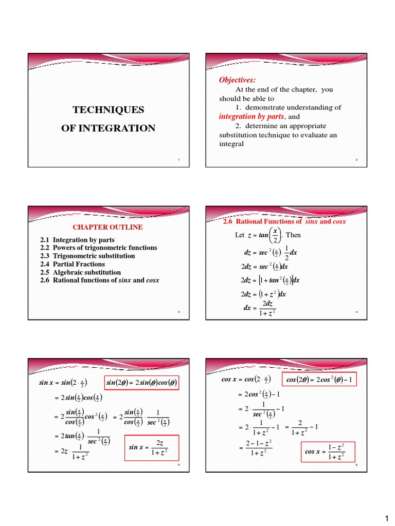 11 Rational Functions of Sinx and Cosx | PDF | Trigonometric Functions | Integral