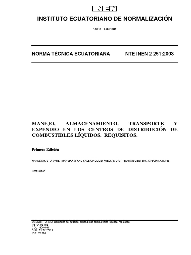 Inen 2251 | PDF | Petróleo | Transporte