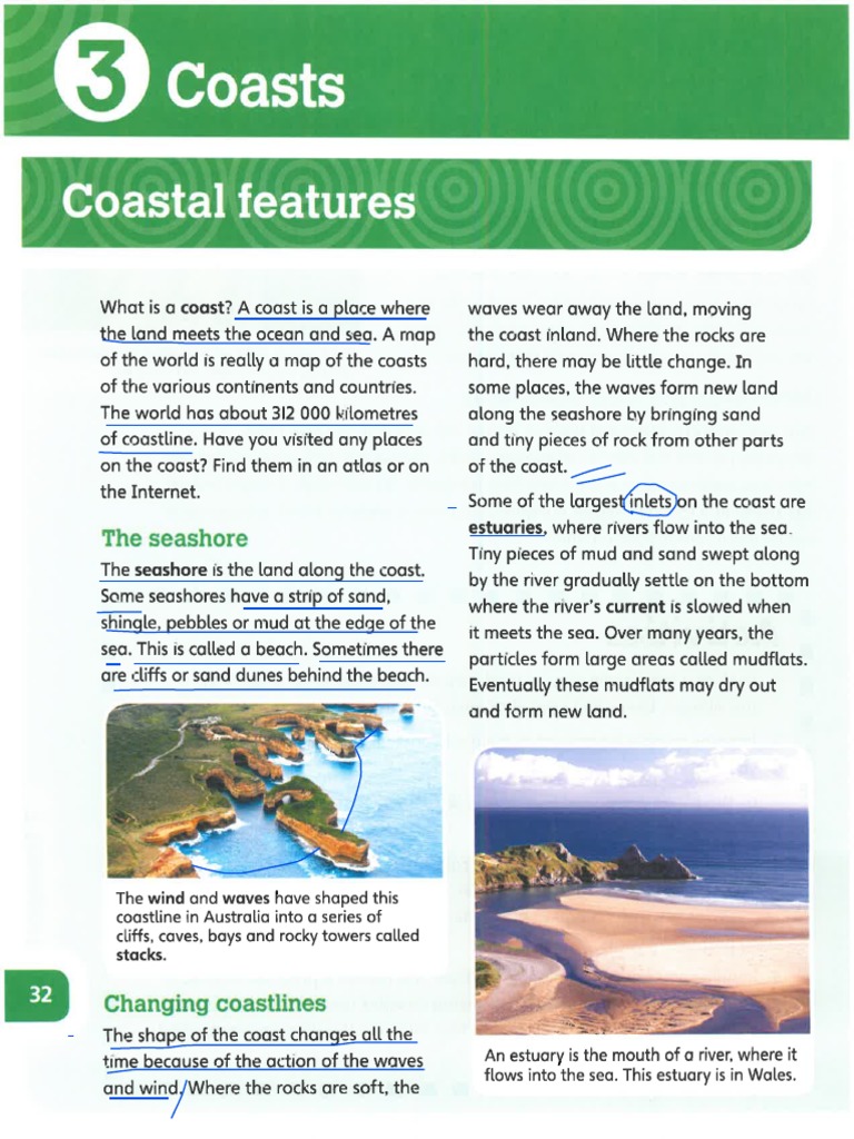 Geography Book Unit 3 Coasts From Pages 32 To 39 | PDF