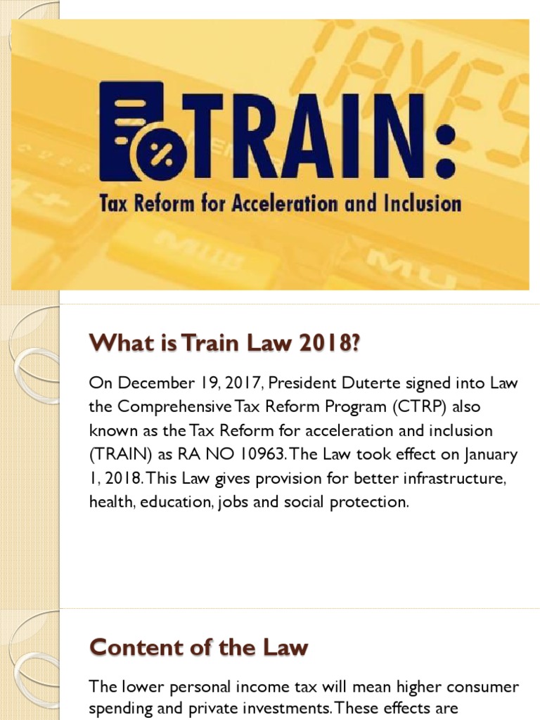 Train Law | PDF | Taxes | Value Added Tax