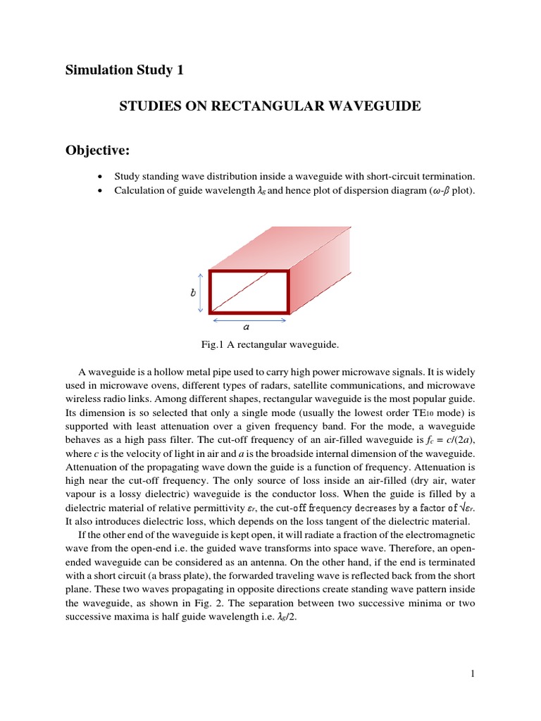 Microwave Waveguide & Microstrip Study | PDF | Antenna (Radio) | Polarization (Waves)