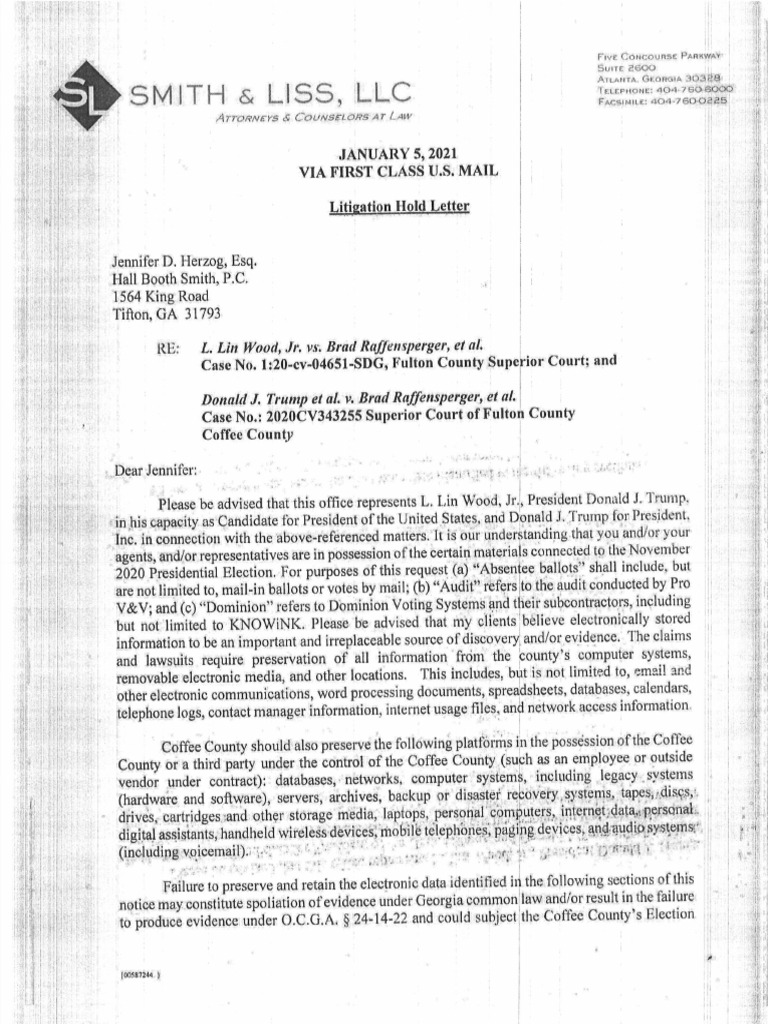Coffee County Georgia Legal Letter | PDF