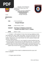 Spot Report, Progress Report and Final Report | PDF | Police | Prosecutor