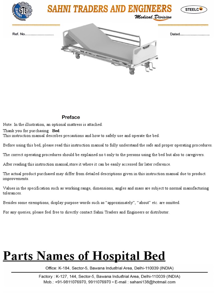 User Manual Bed | PDF | Bed | Medicine