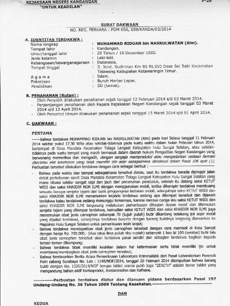 Kasus Hukum Muhammad Riduan | PDF