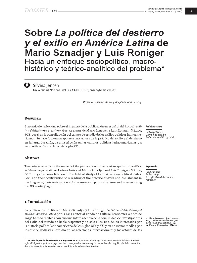 Sznajder y Luis Roniger (2013) | PDF | America latina | Democracia