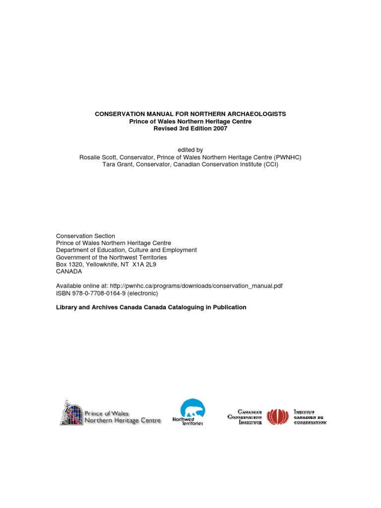 Conservation Manual | PDF