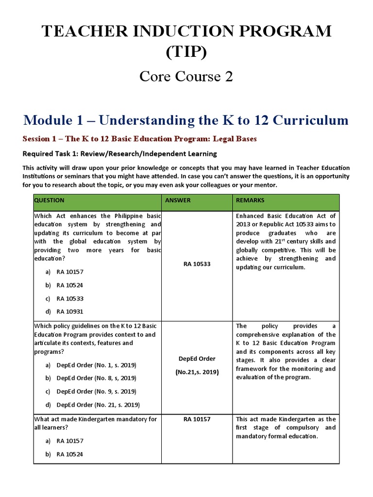 Tip Course Book 2 | PDF | Teaching Method | Curriculum