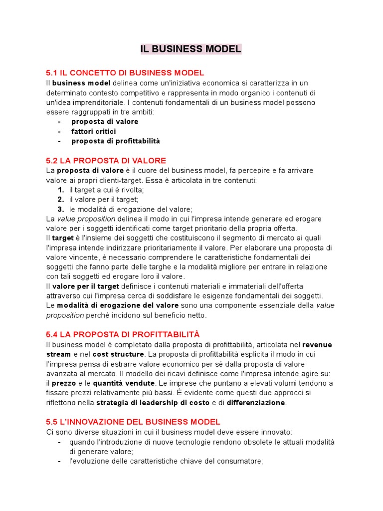 Il Business Model | PDF
