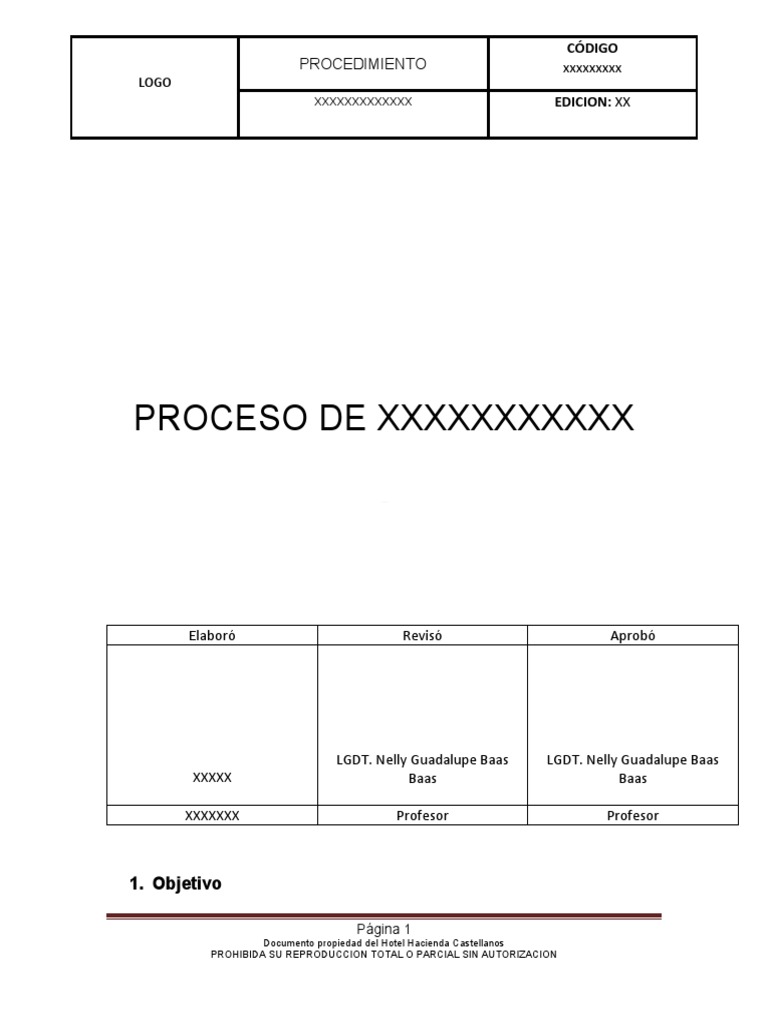 Formato de Procedimiento | PDF