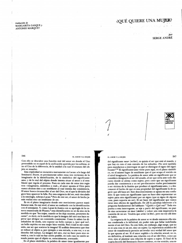 2 De 2 Andre Serge Que Quiere Una Mujer 2002 Restante Pdf