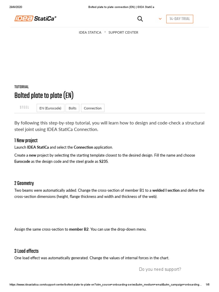 Bolted Plate To Plate Connection (En) - IDEA StatiCa | PDF | Software ...