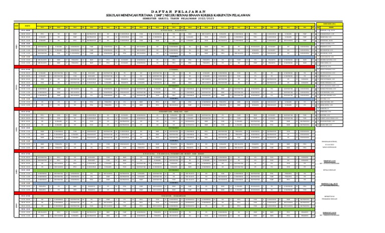 ROSTER GANJIL 2022 - 2023.baru | PDF