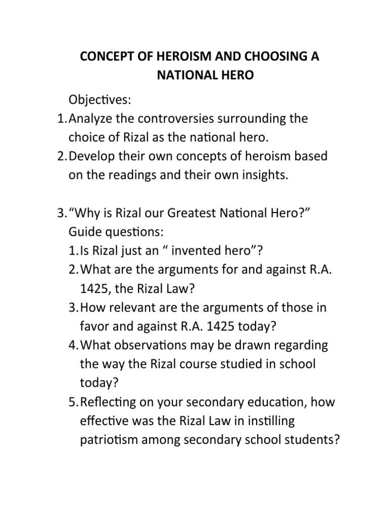 Analyzing Rizal's Heroism and Legacy | PDF