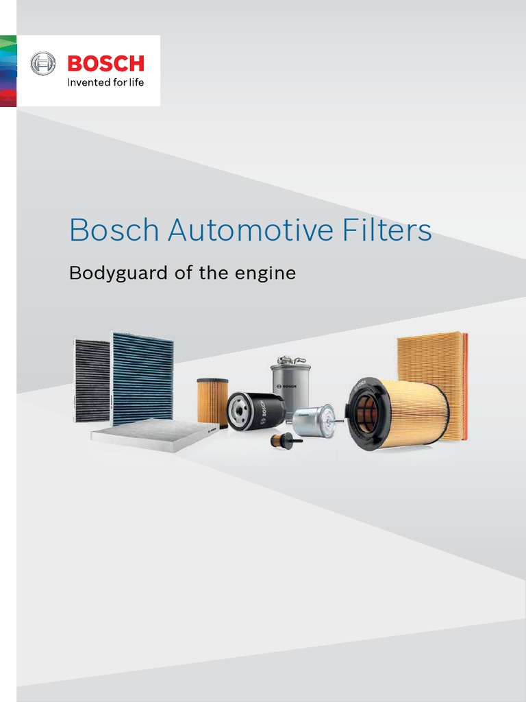 Bosch Automotive Filters Overview | PDF | Filtration | Diesel Engine