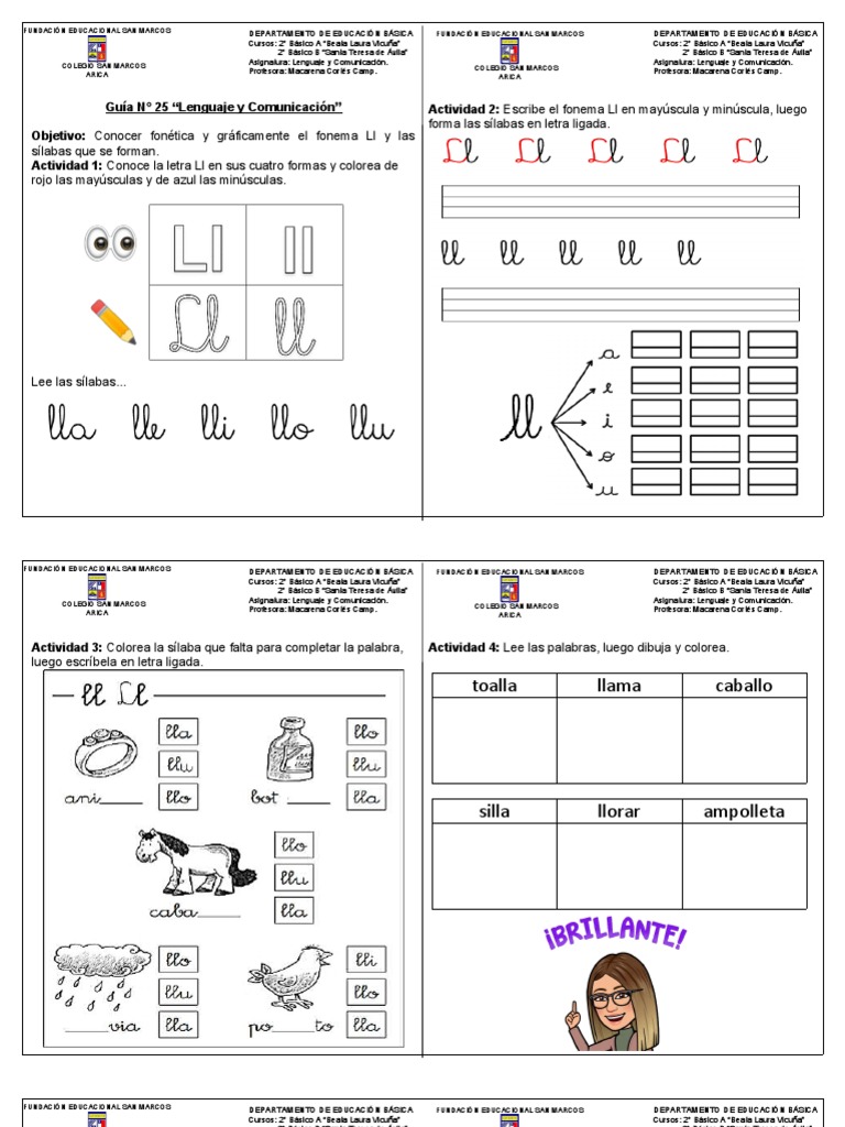 Guía Fonema LL | PDF | Comunicación escrita | Notación