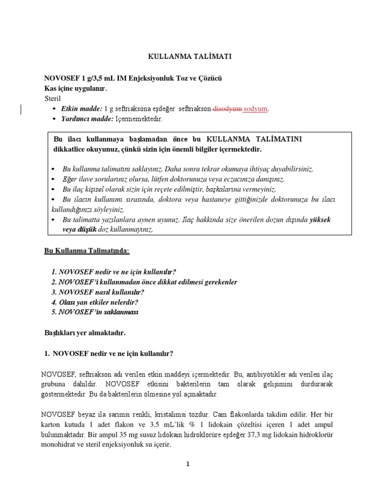 Novosef 1 Im KT | PDF