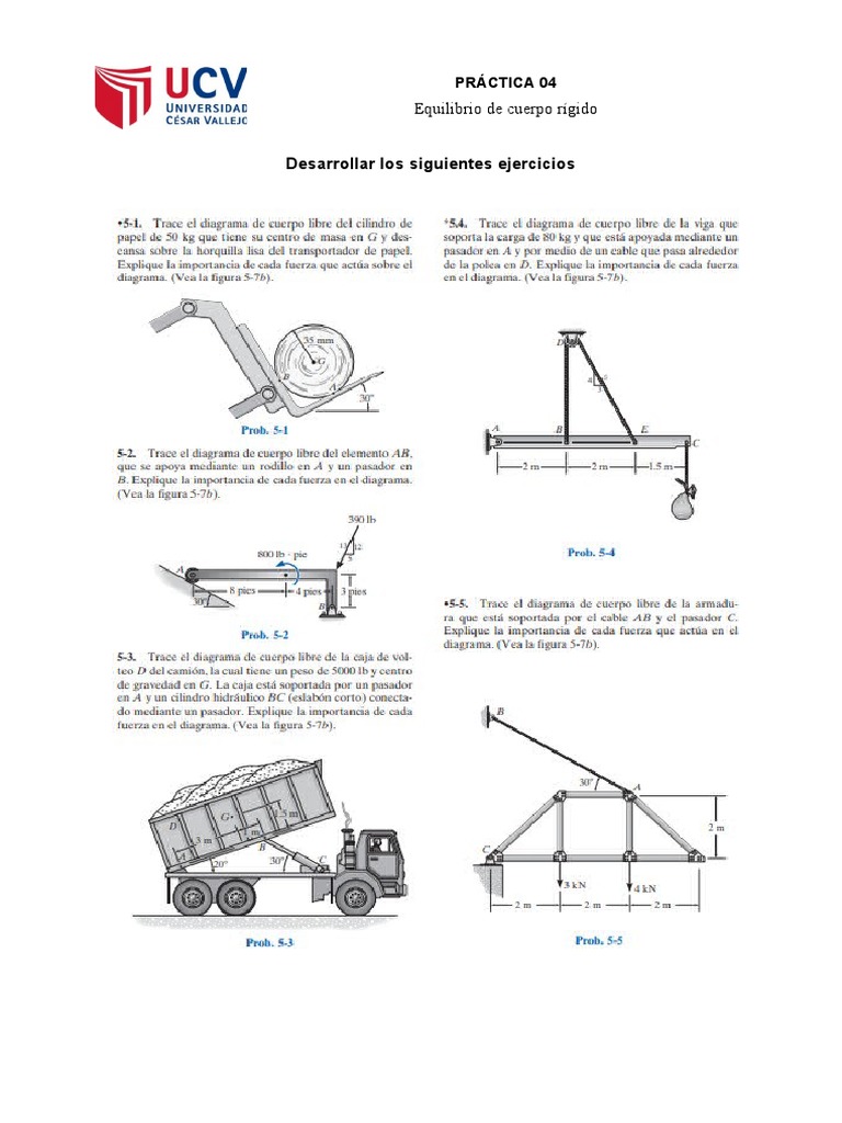 Ejercicios 4 - Estatica | PDF