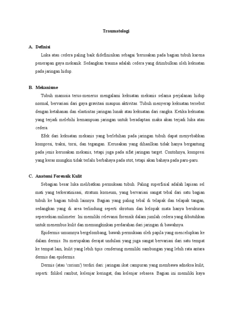 Jenis dan Penyembuhan Luka Memar | PDF