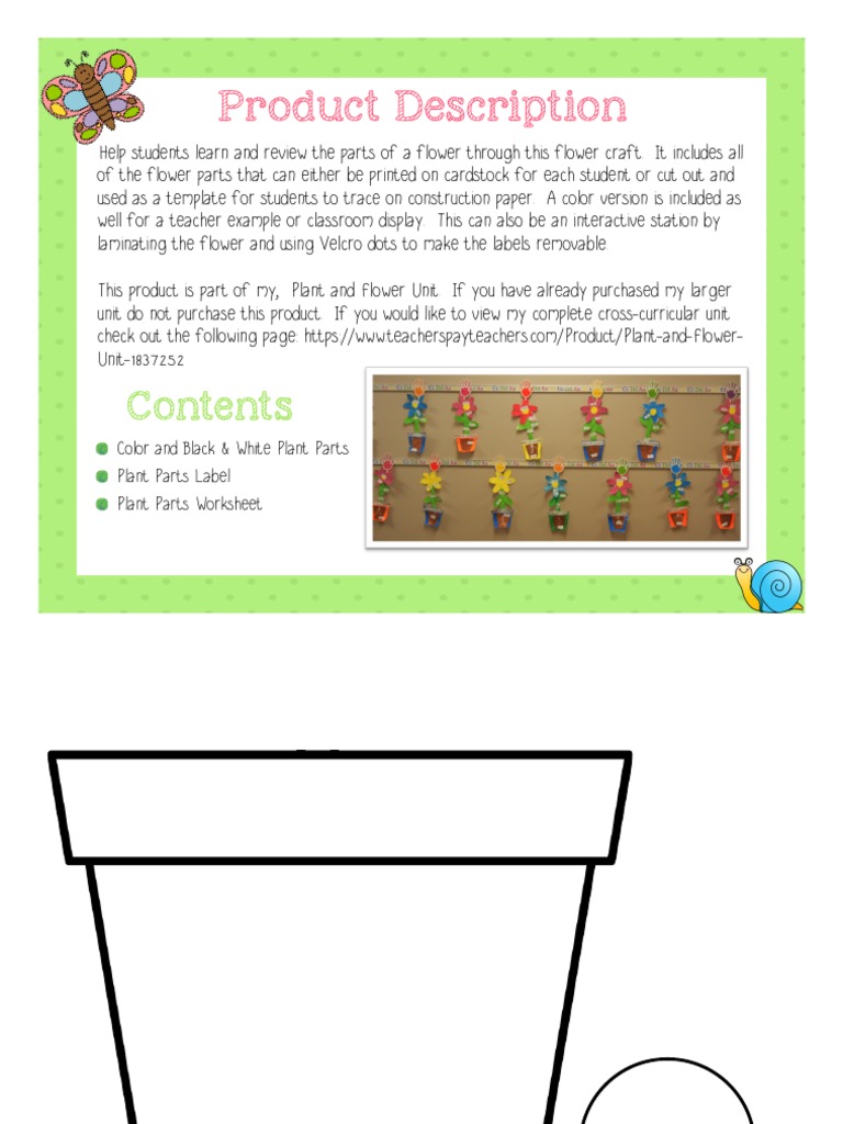 Product Description: ! Color and Black & White Plant Parts ! Plant ...