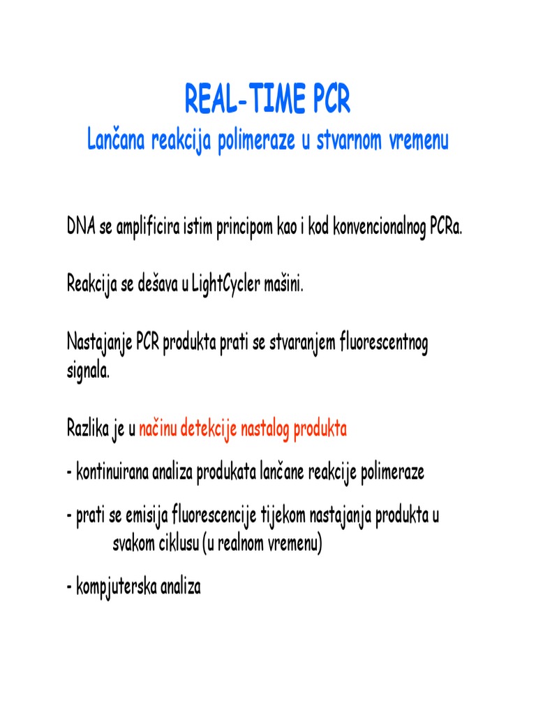 Real Time PCR 1 | PDF
