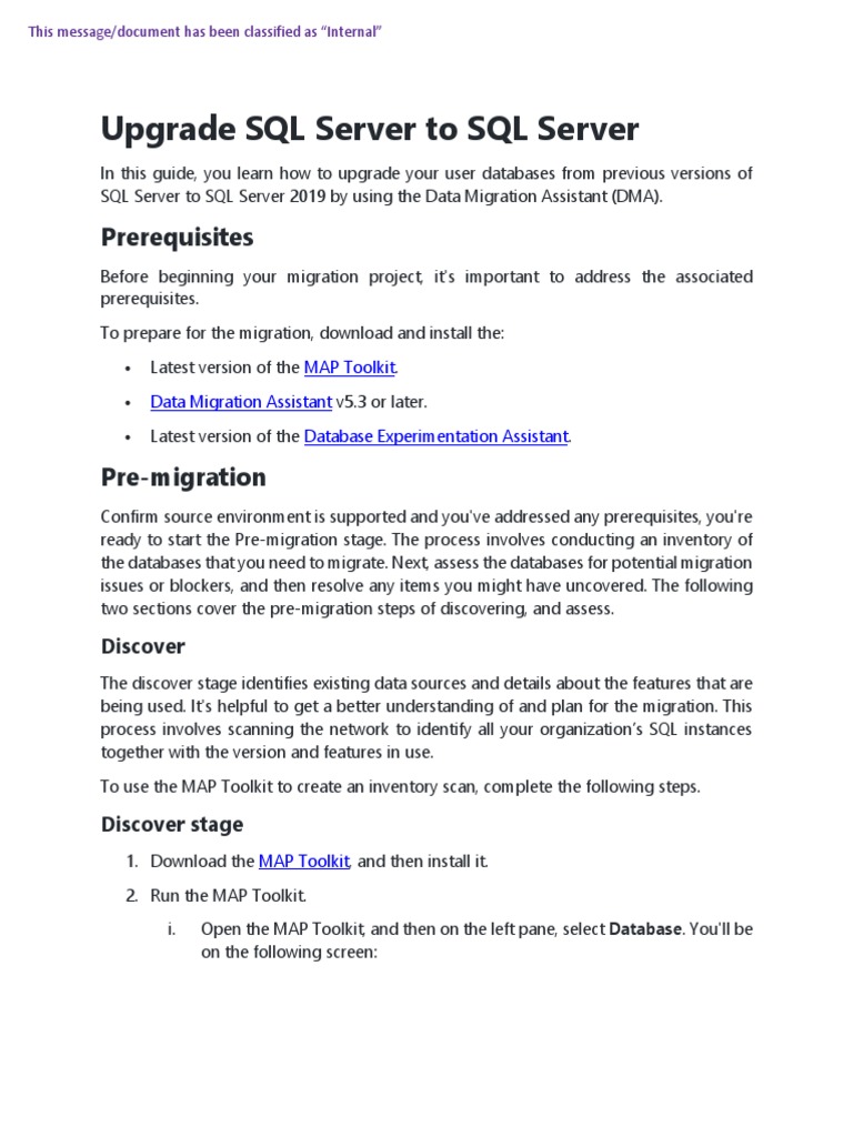 Upgrade Sql Server To Sql Server 2019 Pdf Microsoft Sql Server Databases