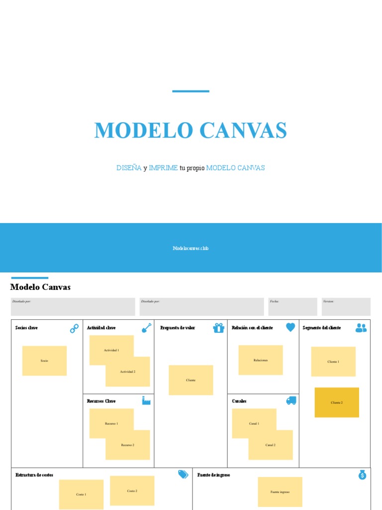 Plantilla Modelo Canvas Powerpoint | Descargar gratis PDF | Business