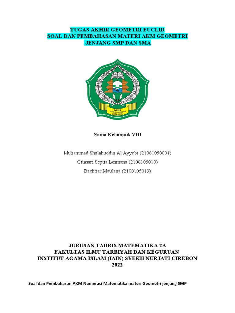 Pembahasan Geometri SMP dan SMA AKM | PDF