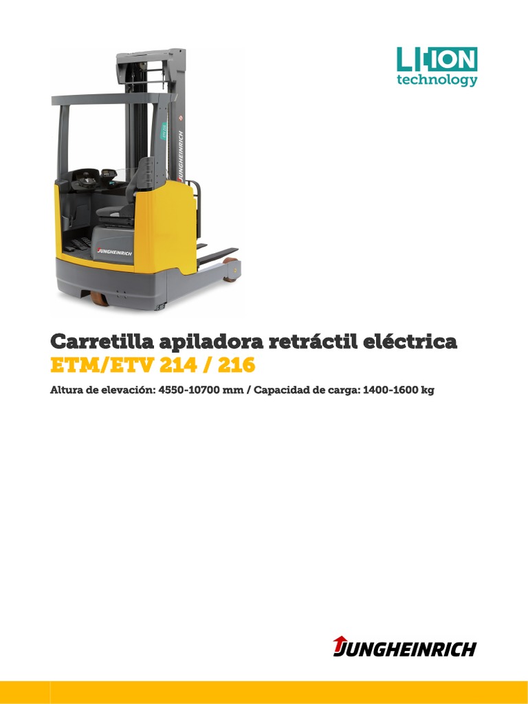 Carretilla Retráctil Eléctrica Jungheinrich | PDF | Cantidad ...