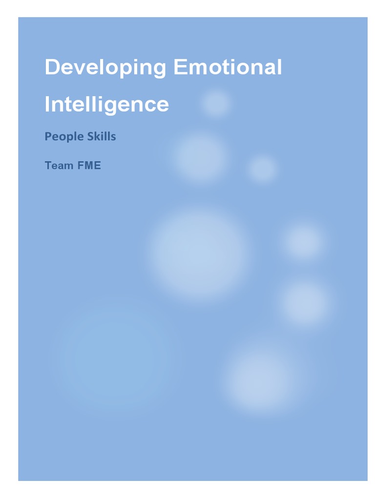 Developing Emotional Intelligence | PDF | Emotions | Self Awareness