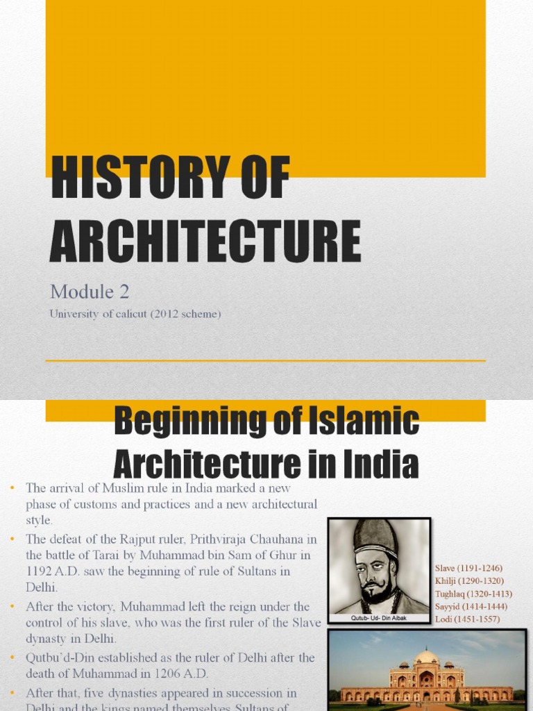 Module 2 - Indian Islamic Architecture | PDF