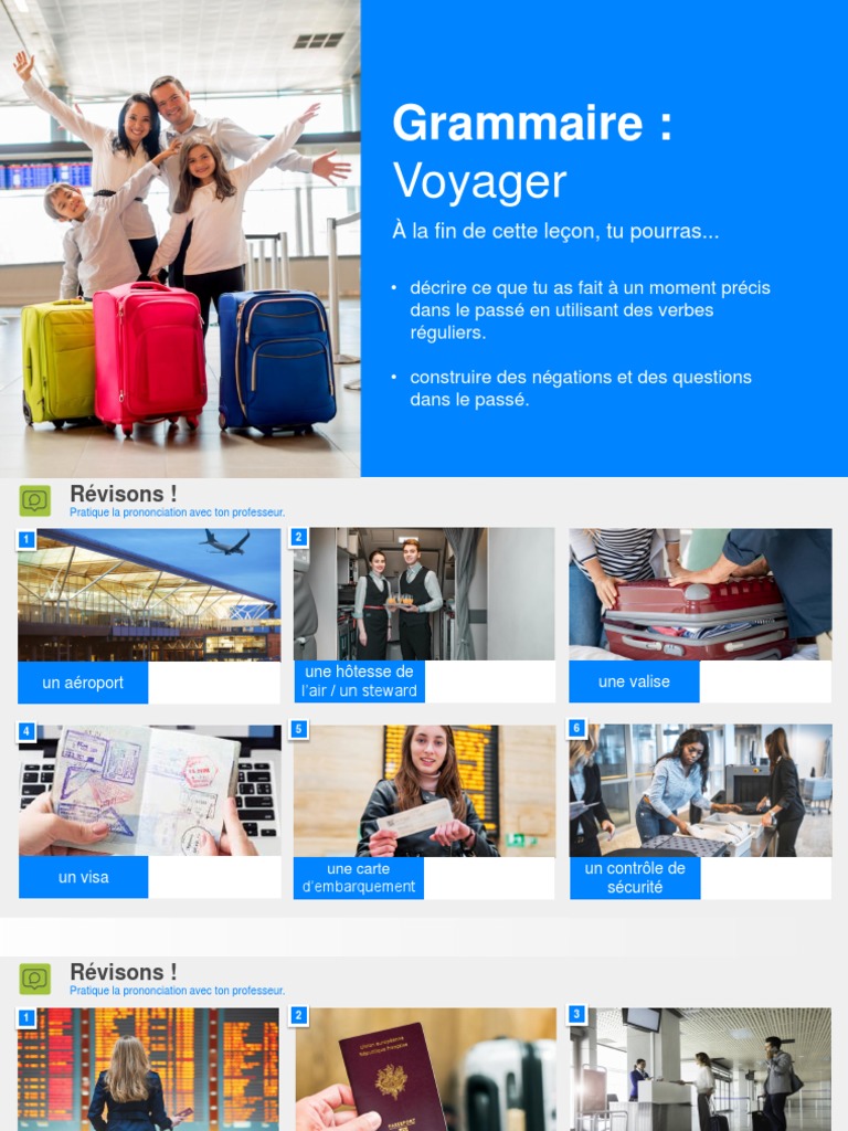 Passé Composé : Voyager en Français | PDF | Verbe | Linguistique