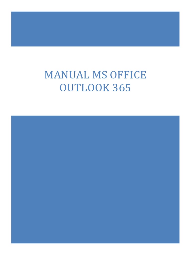 Manual de Outlook 365 en PDF | PDF | Microsoft Outlook | Microsoft Office