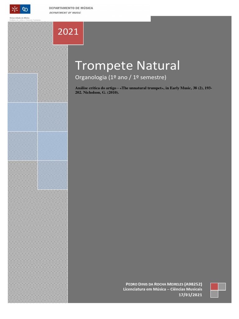 TRAB. ORGANOLOGIA Final Pedro M 2 | PDF | Trombeta | Orquestras