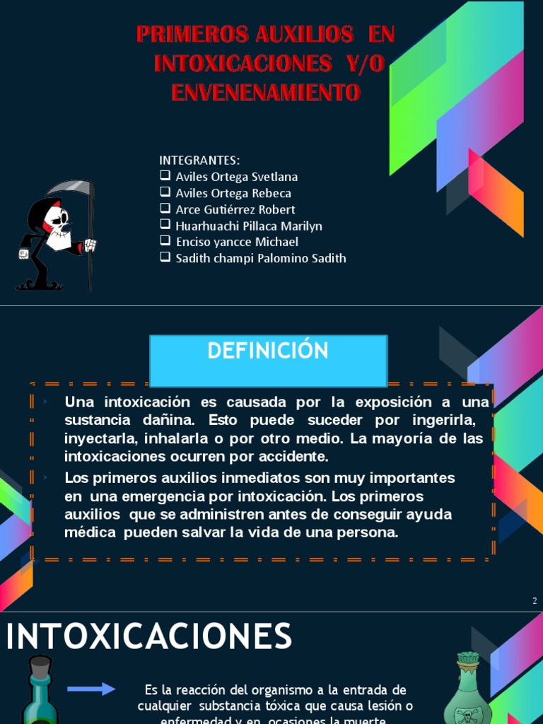 Guía de Primeros Auxilios en Intoxicaciones | PDF | Veneno | Avispa