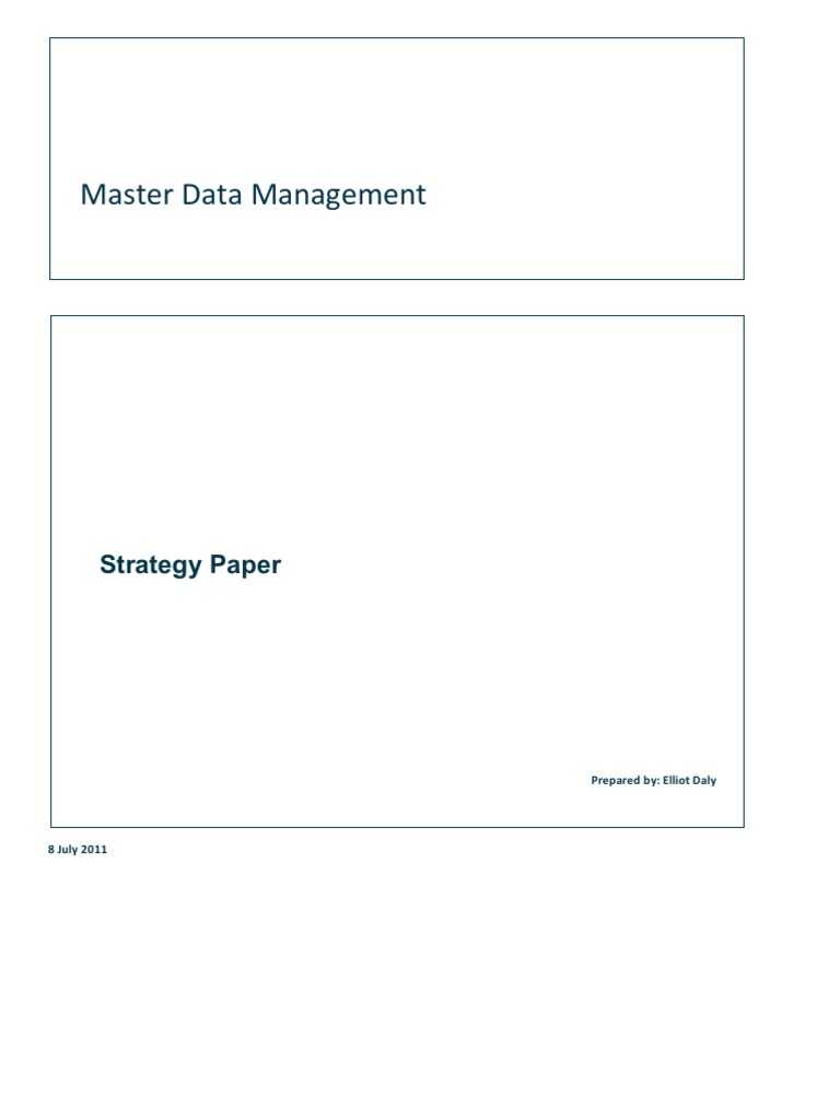 Master Data Management Strategy Shared Pdf Governance Data Quality