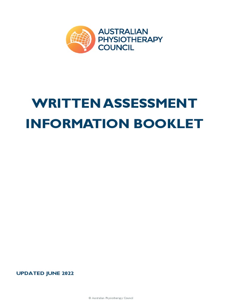 Written Assessment Candidate Information Booklet 3 | PDF | Respiratory ...