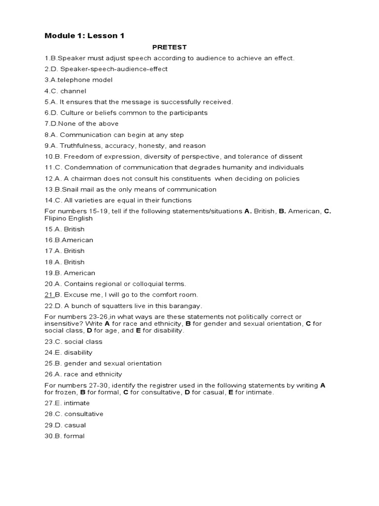 Module 1: Lesson 1 | PDF | Communication | Insurance