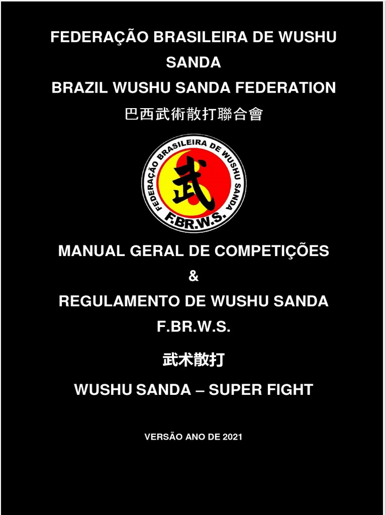 Regulamento Wushu Sanda - Super Fight - FBRWS | PDF | Juiz (esportes ...