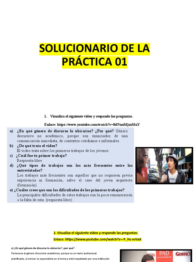 Solucionario de La Práctica 01 | PDF