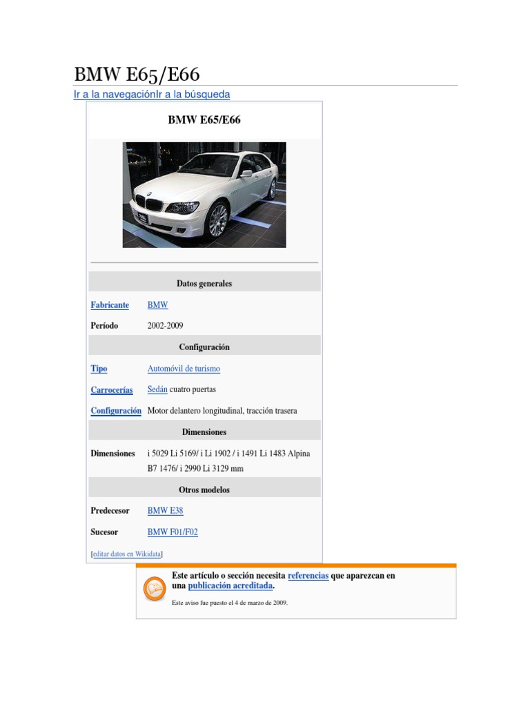 BMW E65 | PDF | BMW | Vehículo de motor
