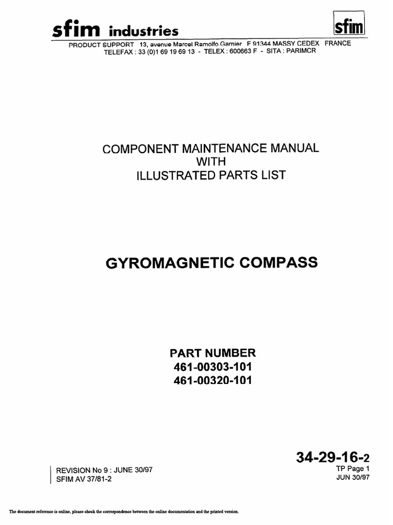 Gyromagnetic Compass Maintenance Manual | PDF | Compass | Manufactured ...
