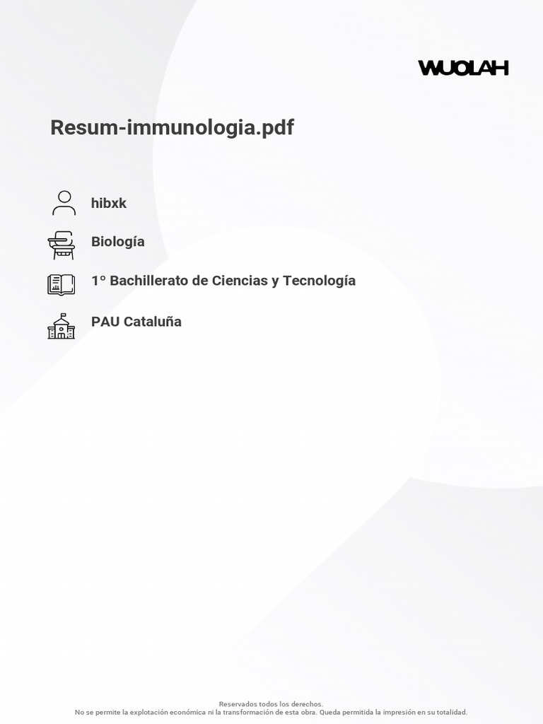Resum Immunologia | PDF