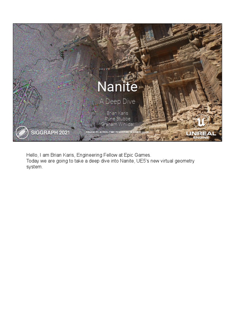Karis Nanite SIGGRAPH Advances 2021 Final | PDF | Shader | Rendering (Computer Graphics)